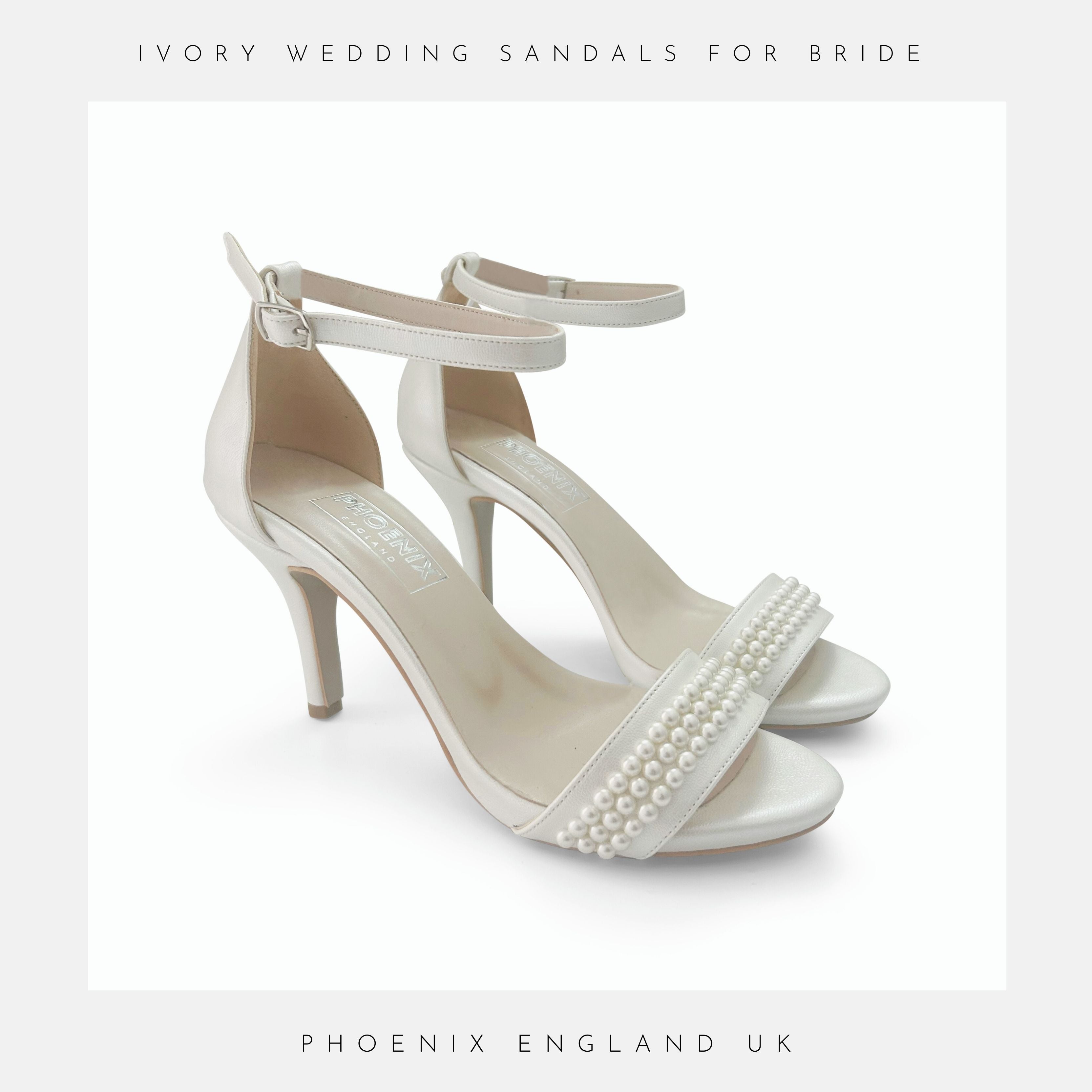 Ivory Wedding Sandals For Bride – Phoenix England